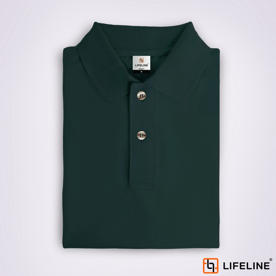 Lifeline Polo Shirt for Men Color Moss Green | Shopee Philippines