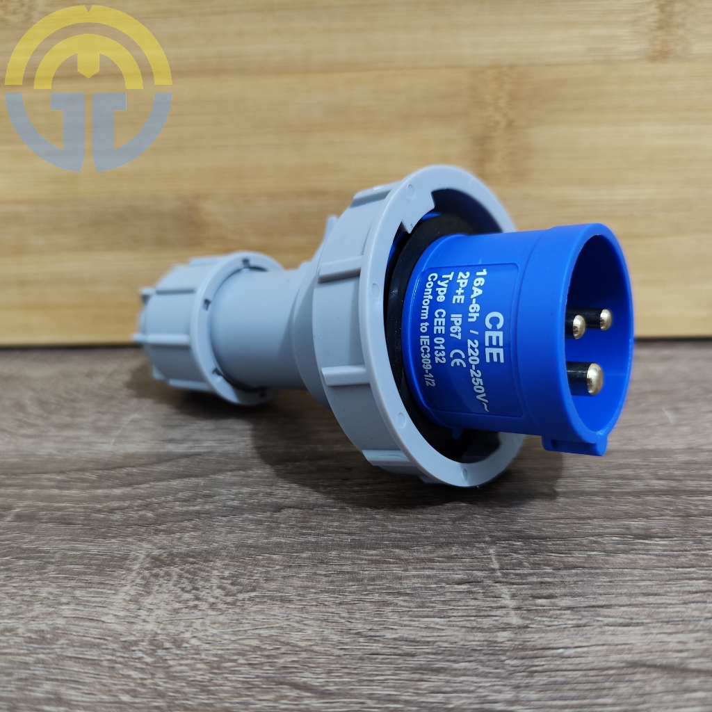 Industrial Heavy Duty IP67 Waterproof Socket Plug 16A-6h 250V 2P+E Connector | Shopee Philippines