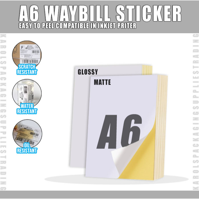 A6 Printable Inject Sticker paper Matte or Glossy | Shopee Philippines