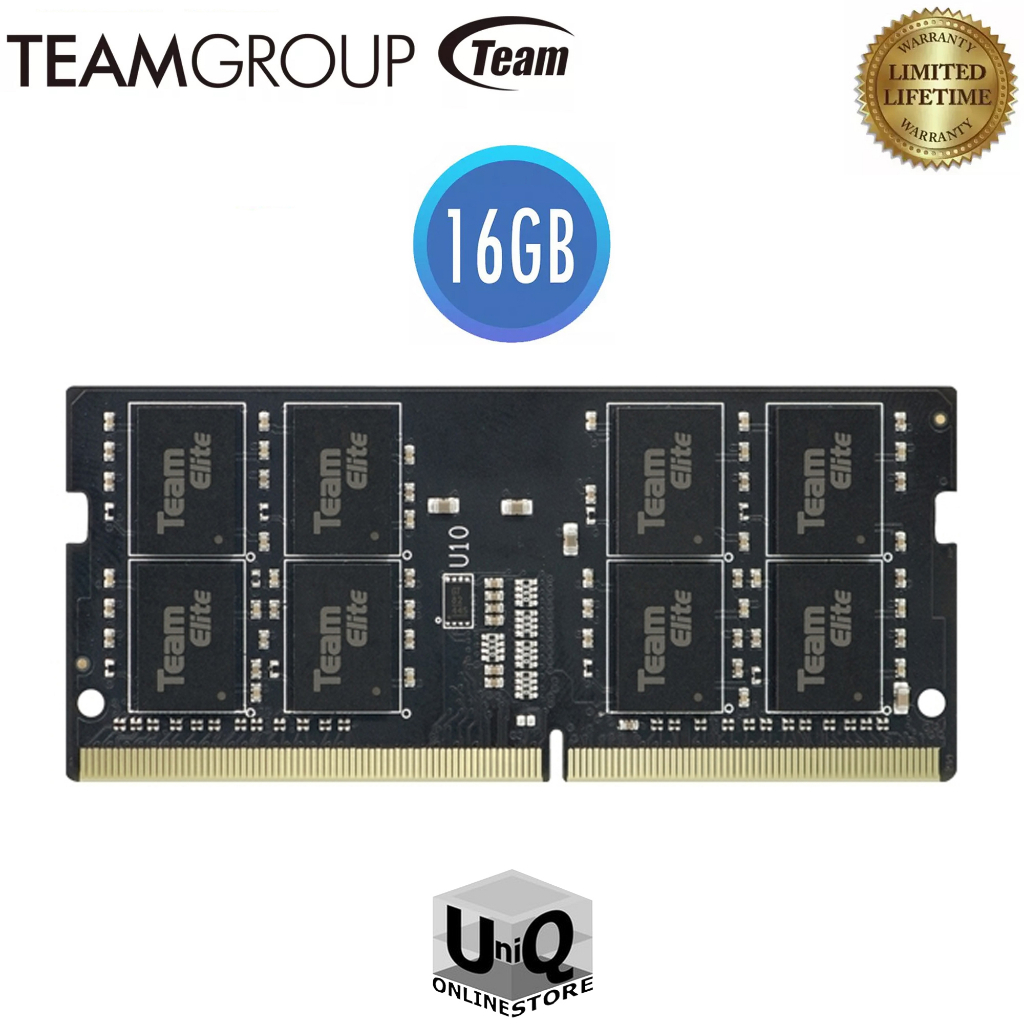 Team ELITE 16GB DDR4 3200MHz CL22 1.2V Laptop Memory (TED416G3200C22-S01) Module SO-DIMM ...