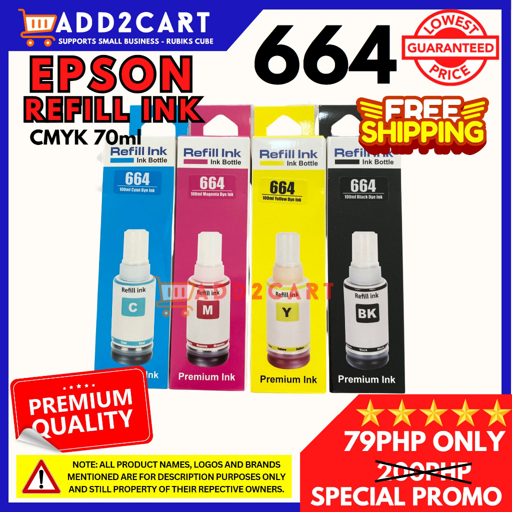 BROTHER / EPSON 003 / EPSON 664 COMPATIBLE PREMIUM INK L120 L121 DCP ...