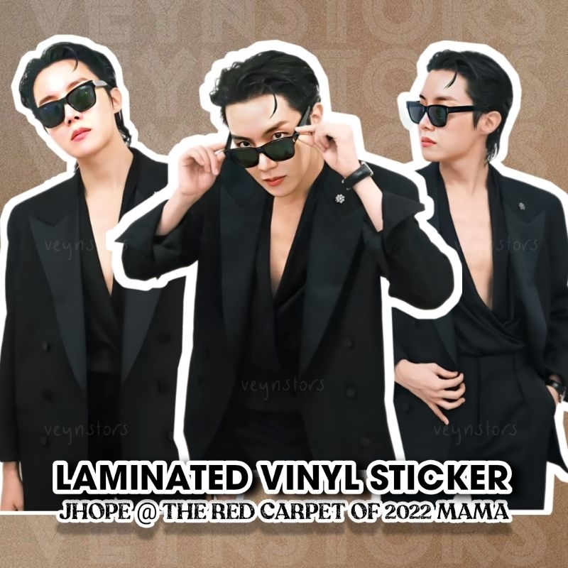 BTS JHOPE BLACK COAT LAMINATED VINYL STICKER FOR TUMBLER, PHONE, LAPTOP ...