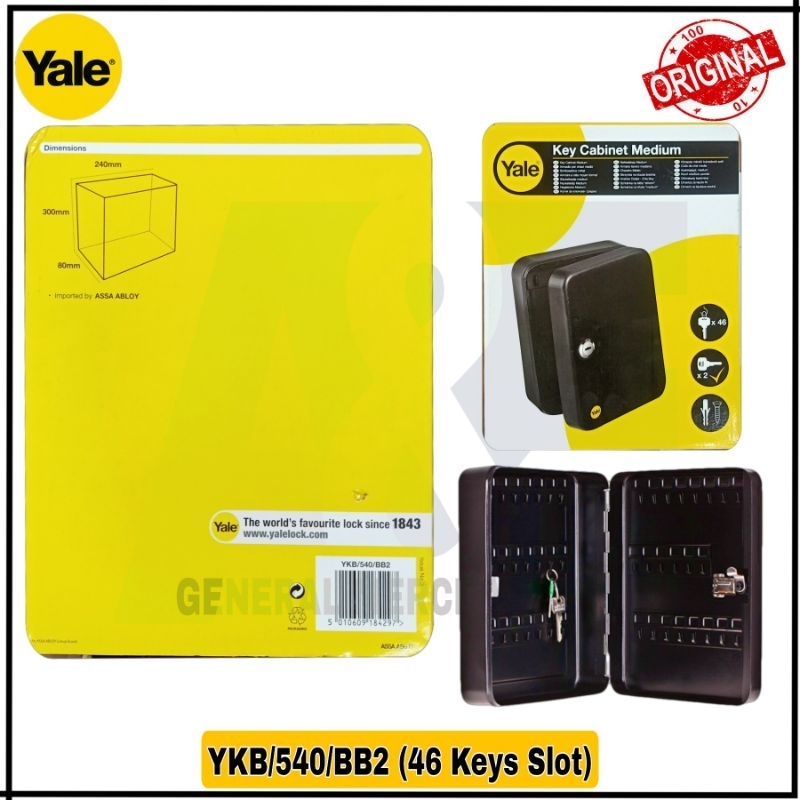 Yale Metal Key Box Powder Coated Key Operated Lock YKB/200/BB2 20keys ...