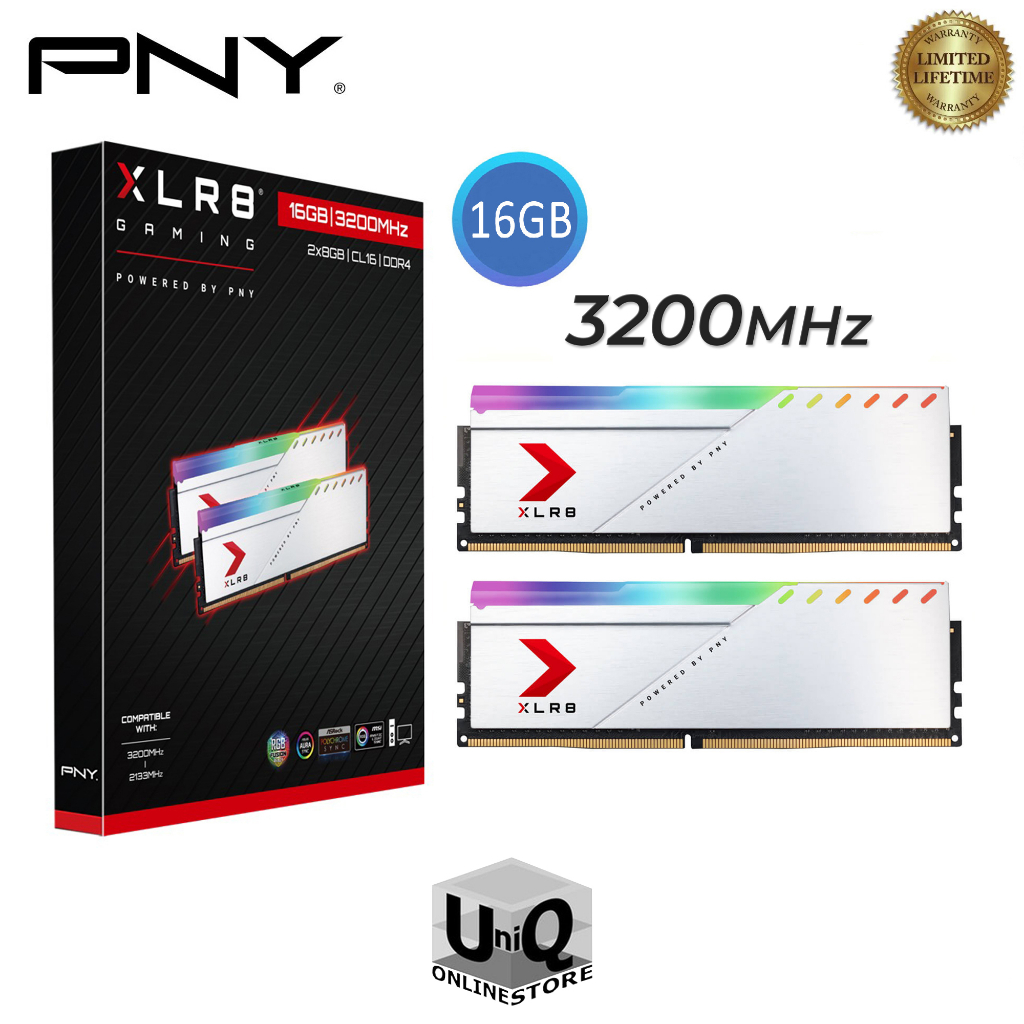 PNY Memory Desktop (RAM) Dual Channel, XLR8 Gaming EPIC-X 2X8GB (16GB ...