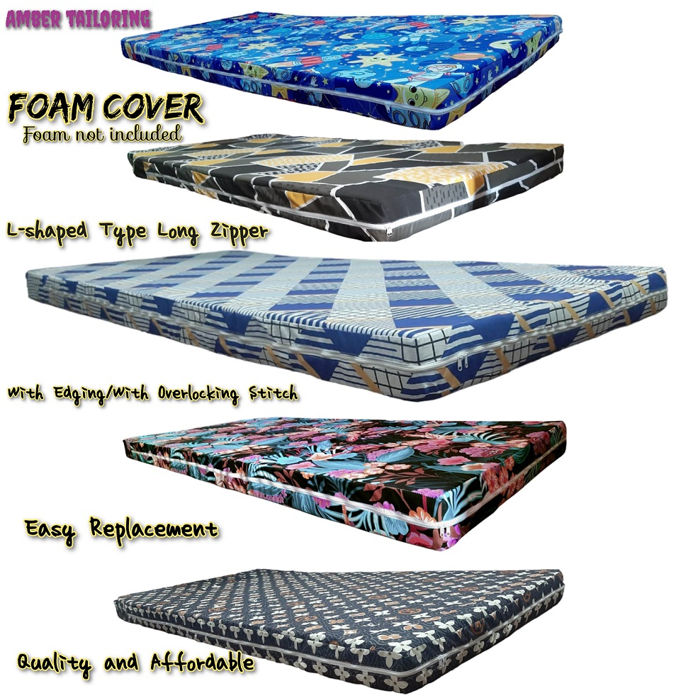 CUSTOMIZED FOAM COVER / SEMI COTTON / L-SHAPED ZIPPER / SEMI COTTON/ALL ...