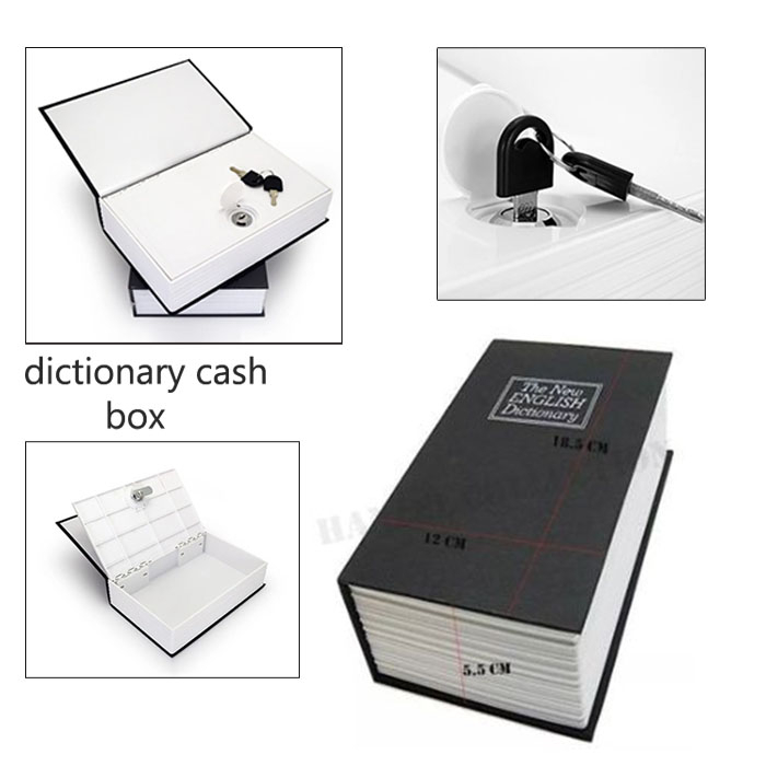 Hidden Secret Security Cash Money Metal Steel Dictionary Mini Safe Box ...