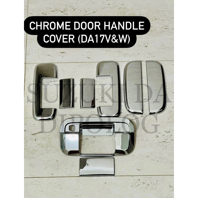 Chrome Door Handle Cover Set for Suzuki DA17V & DA17W with 3M Tape ...