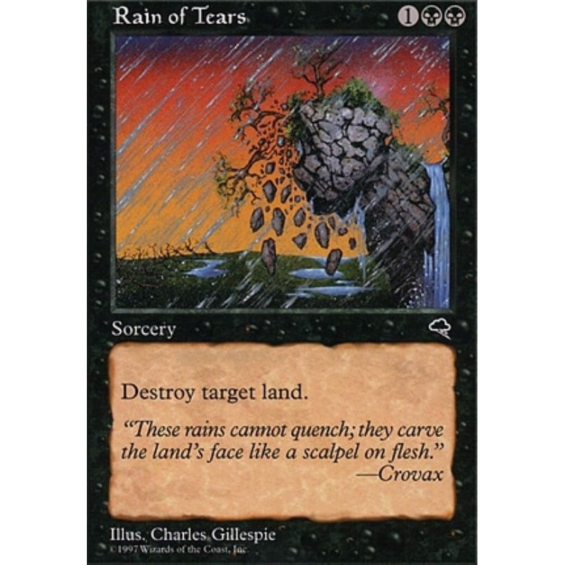Rain of Tears - POR,TMP,MMQ - Uncommon - MTG Cards (WotC) | Shopee ...