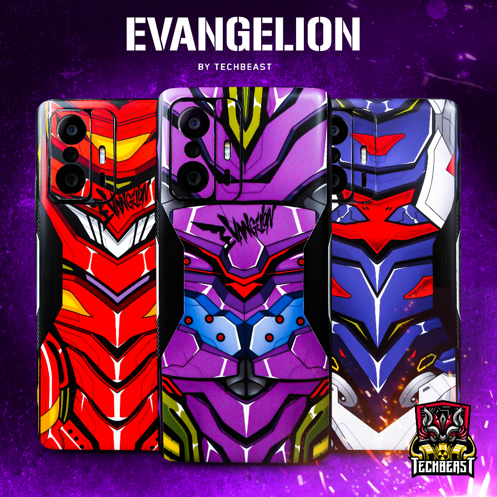 3M Evangelion 01 02 03 EVA Gaming Skin Vinyl Wrap Universal Techbeast ...