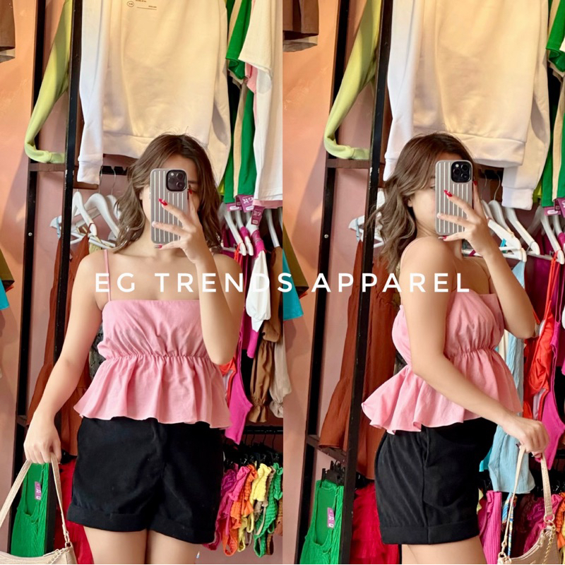 203 - EG Trends | Ruffled Top Only | Spaghetti Strap | Small-Semi Large | Good Quality | Shopee ...