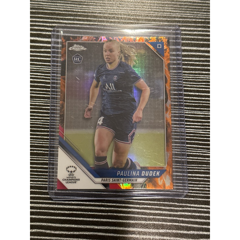 UWCL TOPPS CHROME 2022 - RC Paulina Dudek Inferno Card 37/75 PSG ...