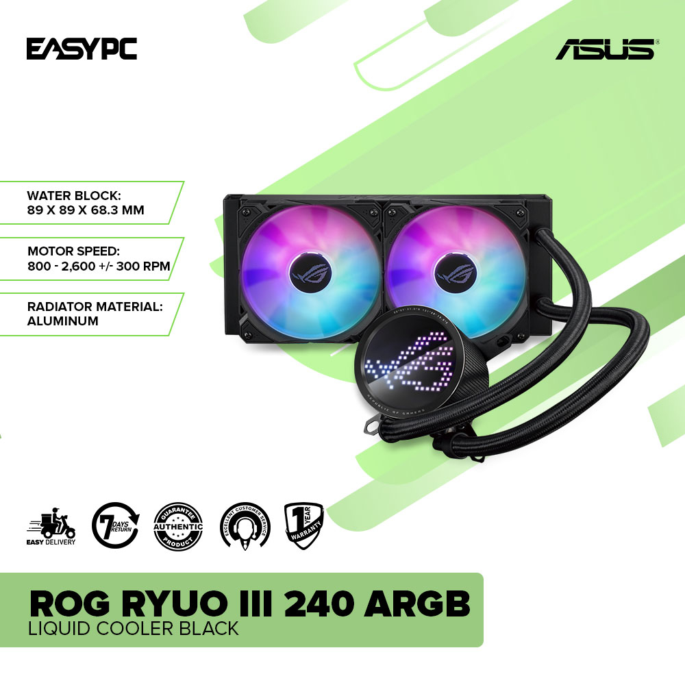 EasyPC| Asus ROG RYUO III 240/360 ARGB CPU Liquid Cooler| Black and White | Shopee Philippines