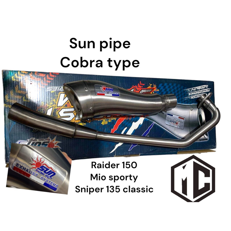 SUN PIPE COBRA TYPE RAIDER MIO SNIPER | Shopee Philippines