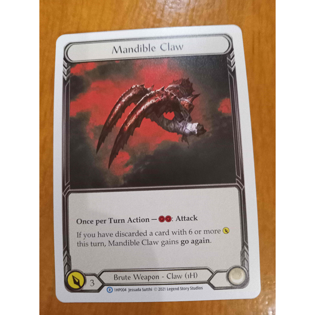 FAB Flesh and Blood TCG: Mandible Claw History Pack Vol 1 Brute Weapon ...