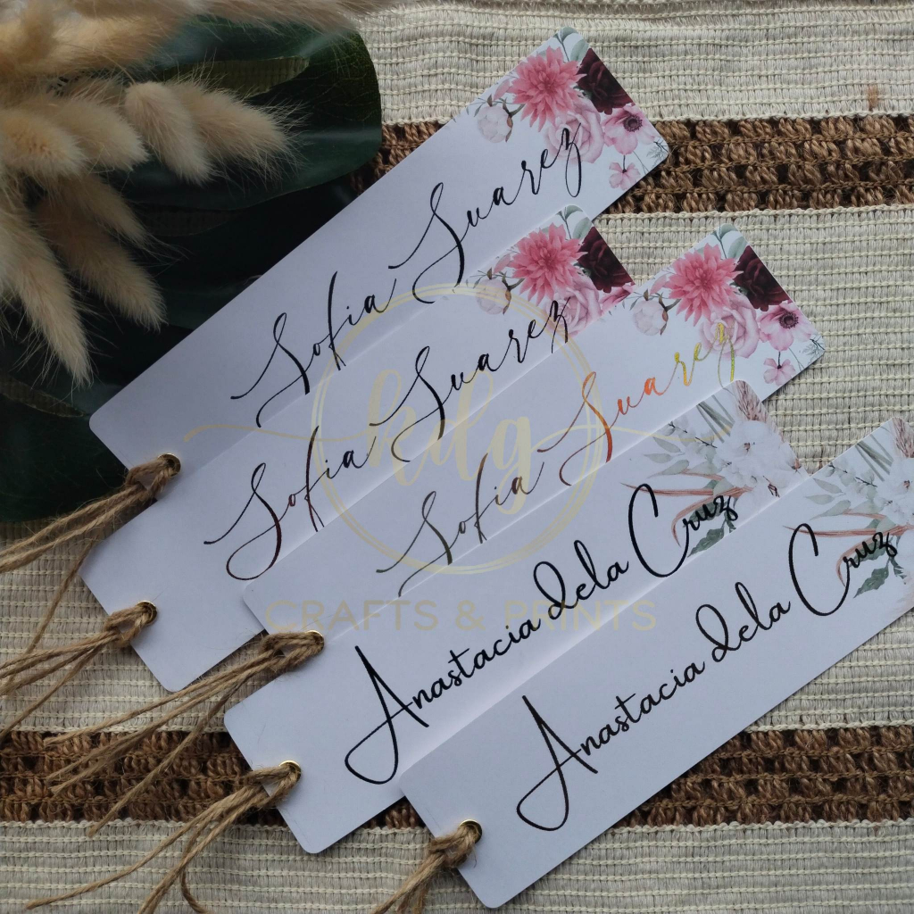 10 pcs - Place Cards / Bookmark Style / Table Names - for Wedding ...