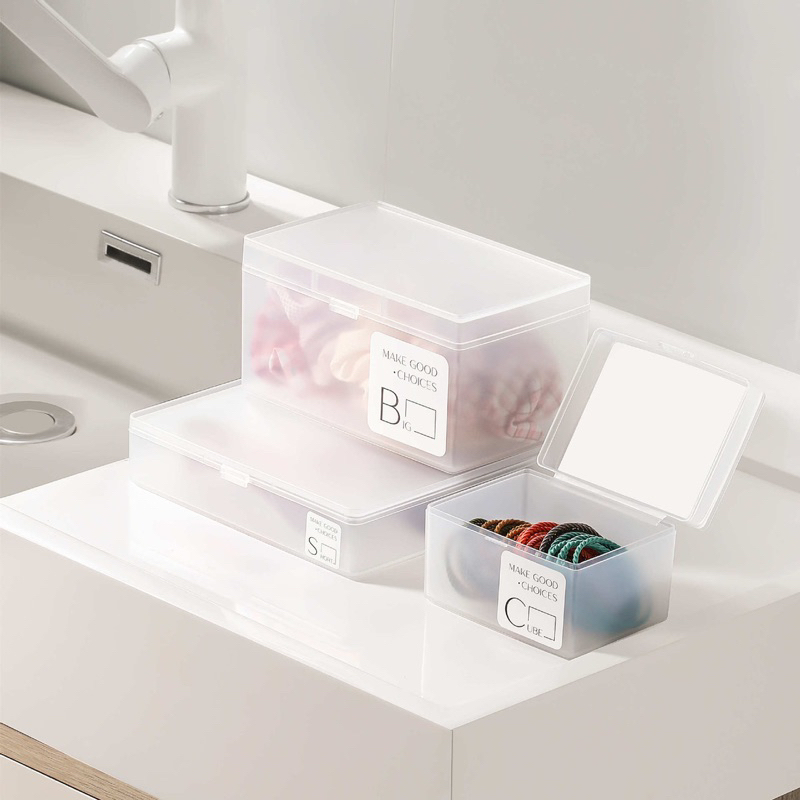 Minimalist Flip ABS Box Organizer Desk Organizer Box Stackable ...