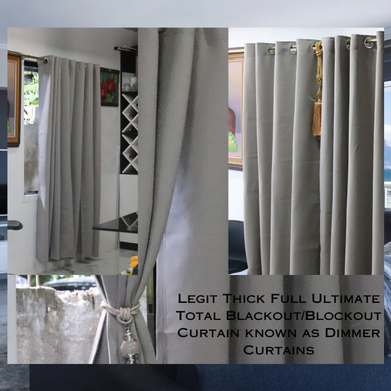 8 Rings Thick Full Ultimate Total Blackout/Blockout Curtain known as ...
