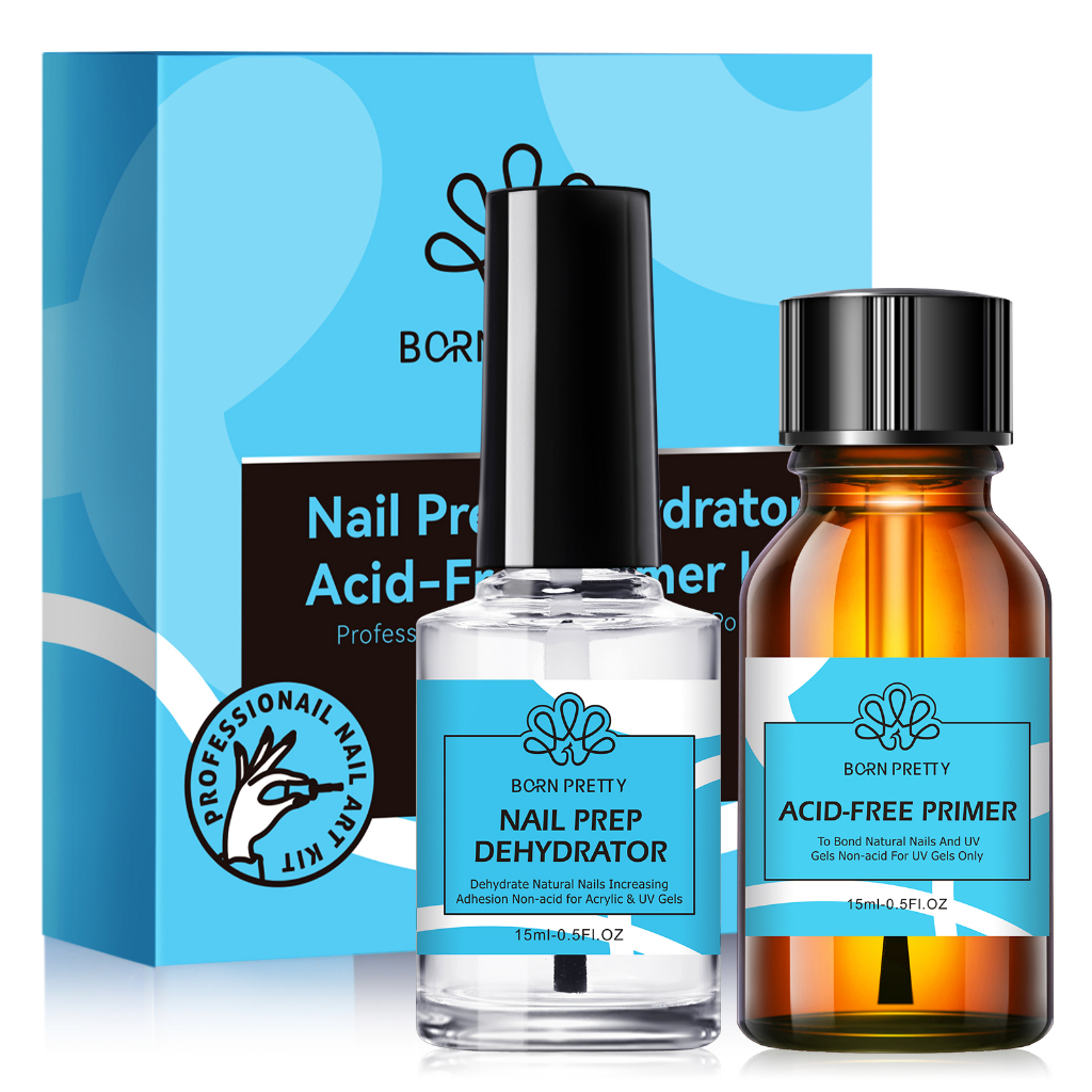 BORN PRETTY Nail Gel Set – Complete Nail Care Solution with Primer, Top ...
