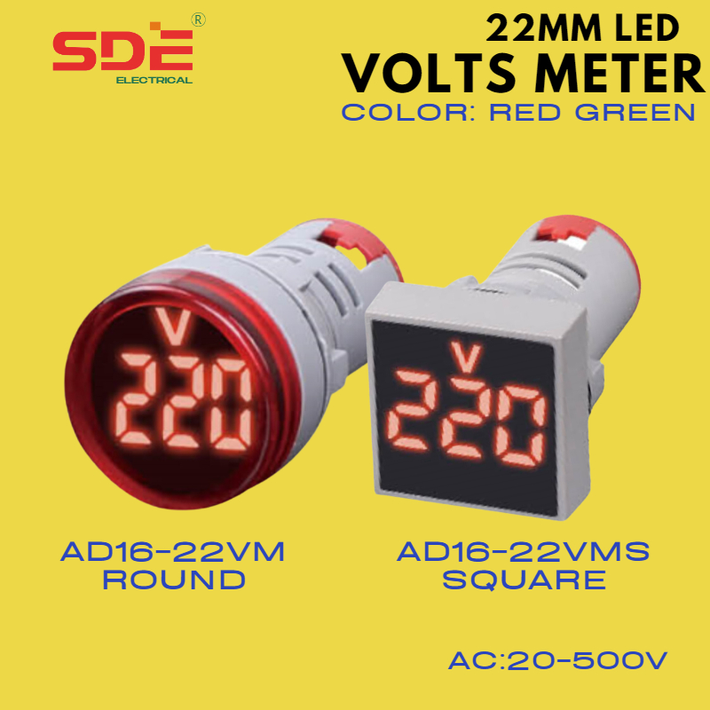 SDE VOLT METER (22MM DIAMETER) | Shopee Philippines