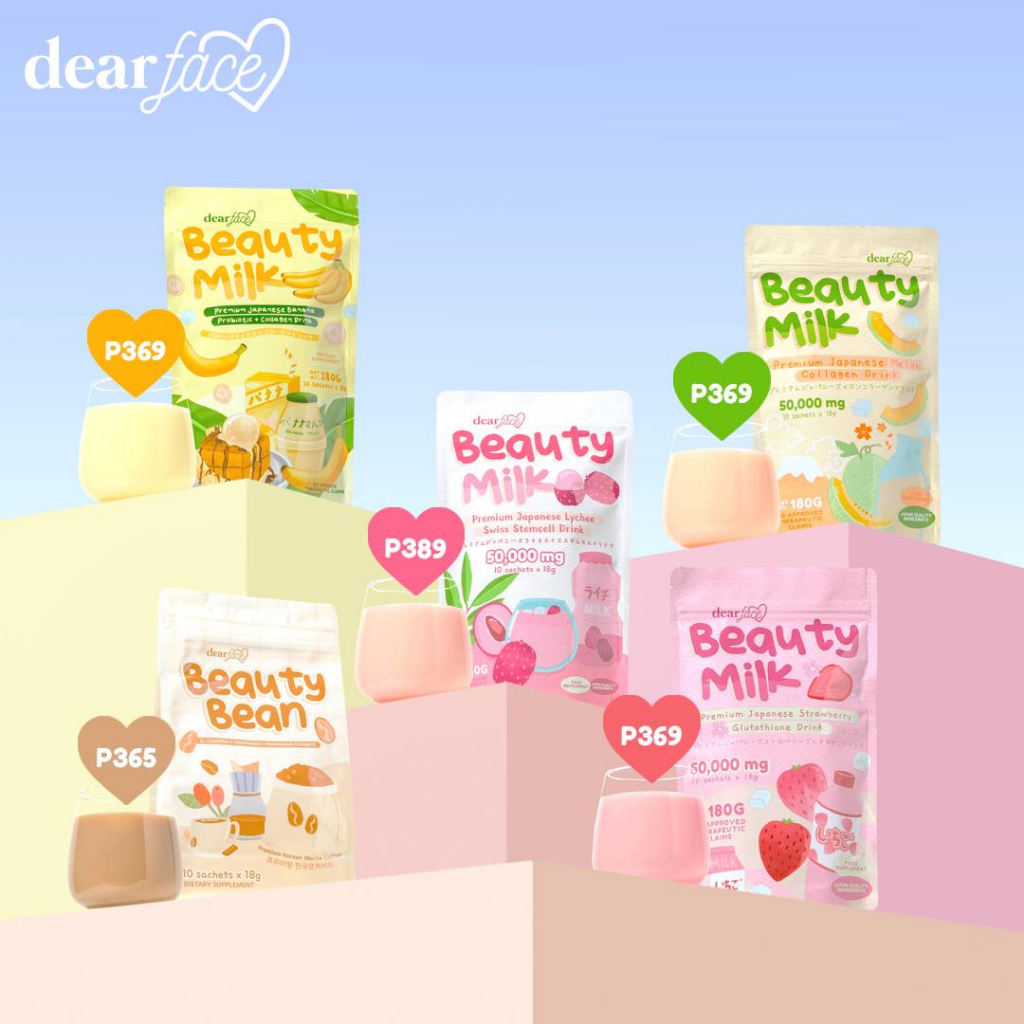 Dear Face Collagen Drink Beauty Milk | Melon | Strawberry | Mango ...