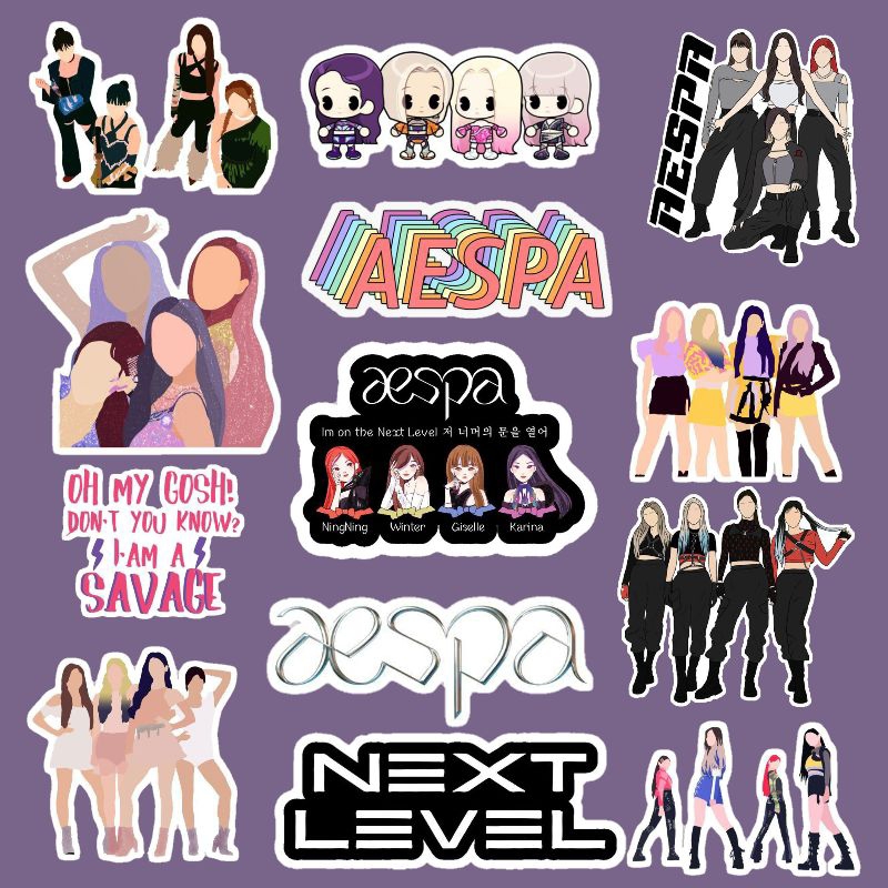 AESPA Stickers | Vinyl Matte Laminated Waterproof and Scratchproof ...