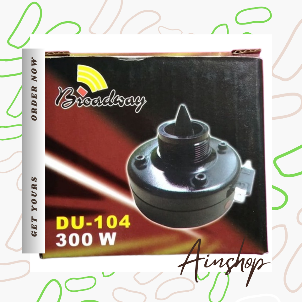 BRANDNEW 300w Broadway 300w Metal Dome Tweeter with DU-104 Driver Unit ... BRANDNEW 300w Broadway 300w Metal Dome Tweeter with DU-104 Driver Unit ...