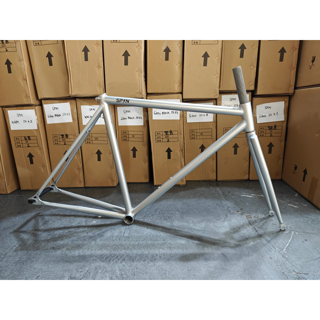 Spin 4130 Chromoly Track Fixie Fixed Gear Frame Set Frameset w/ Headset ...