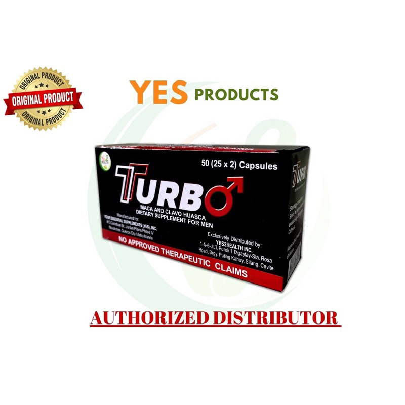 Turbo Dietary Supplement for Men-(Sold per Box/50 capsules) | Shopee ...