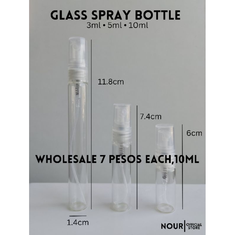 100pcs 3ml 5ml 10ml Glass Spray Bottle ° Decant Bottle ° Empty Perfume Bottle ° Travel Size ...