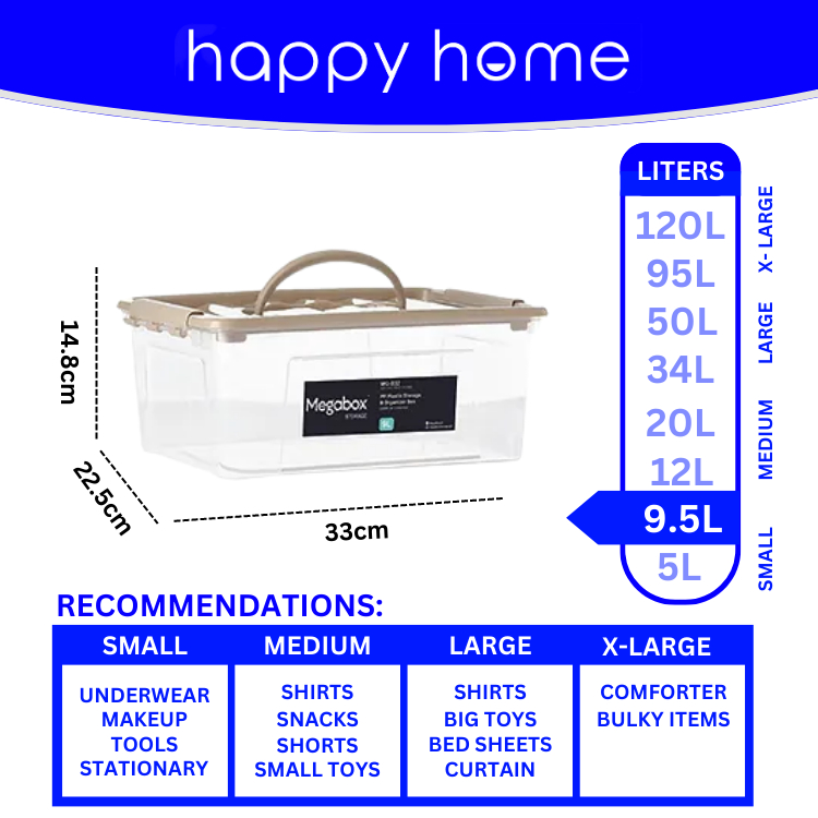 Megabox Carri-Mi Clear Storage Box with Handle (UEM) | Shopee Philippines