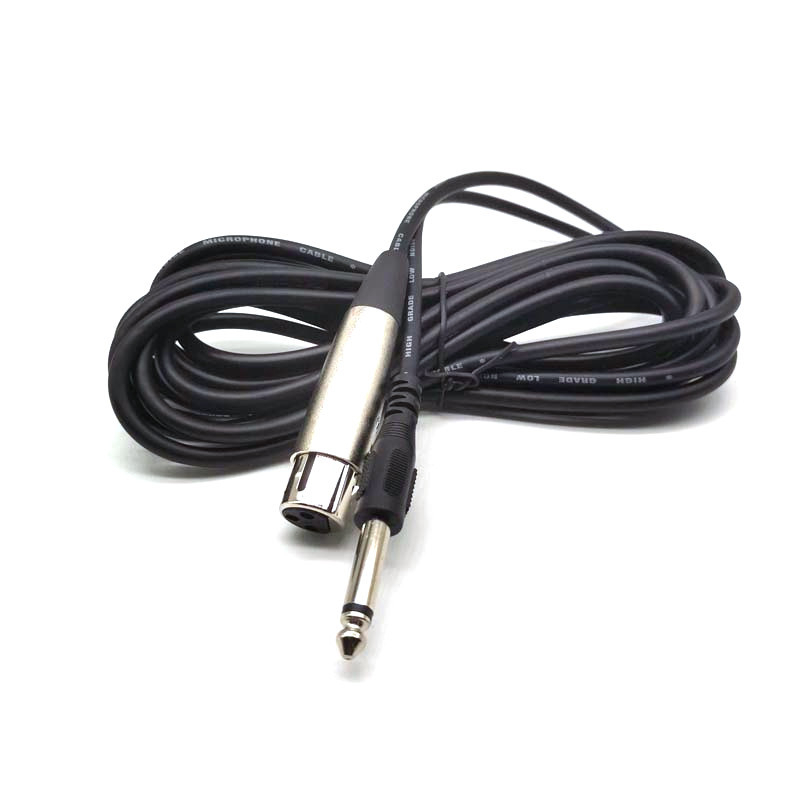Female XLR to 1/4 (6.35mm) TS Mono Jack Unbalanced Microphone Cable Mic ...