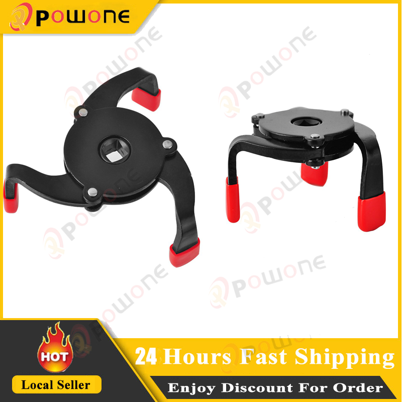 Powone One Way 3 Jaws Oil Filter Wrench Removal Tool Fully Adjustable ...