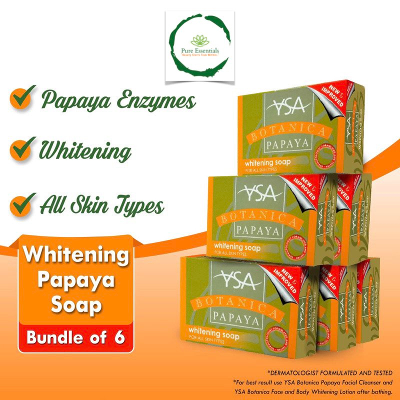 YSA Botanica Papaya Soap 65g (BUNDLE OF 6's) | Shopee Philippines