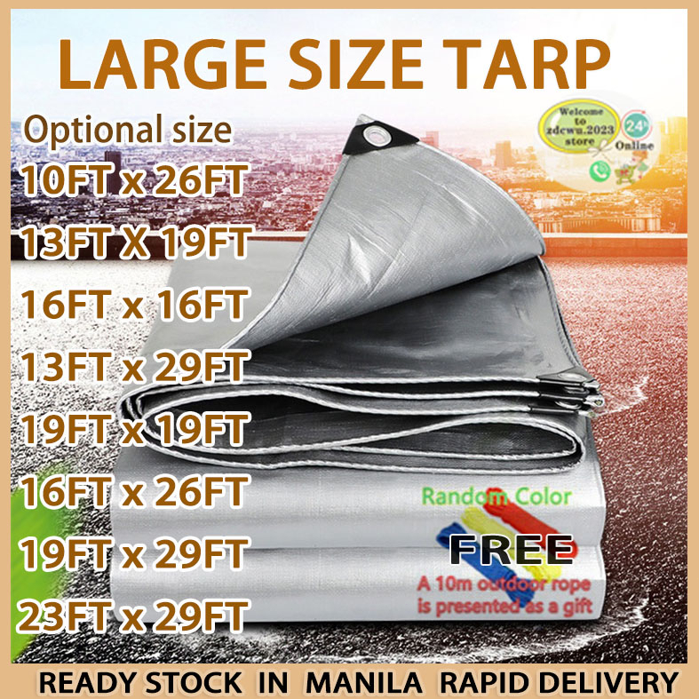 Silver large size lona trapal waterproof makapal | Shopee Philippines