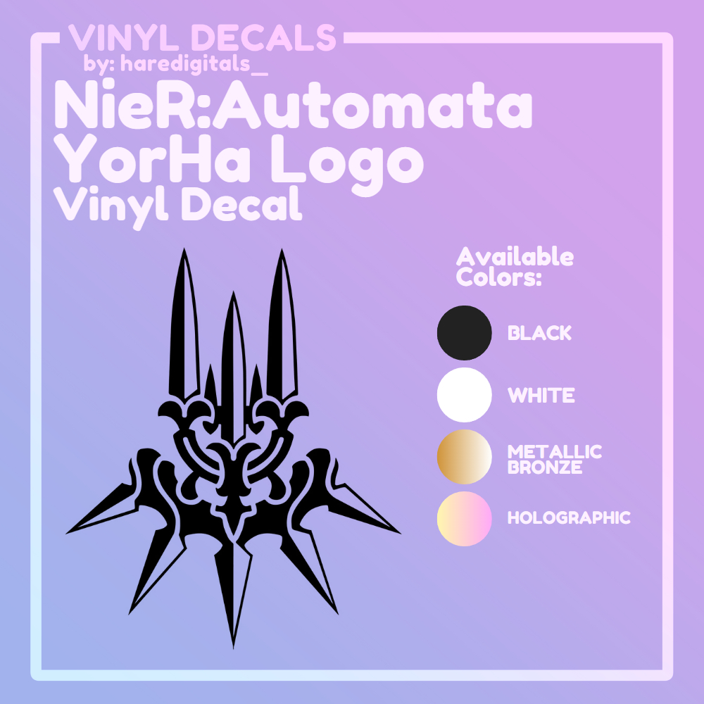 NieR:Automata YorHa Logo Vinyl Decals Stickers | by: haredigitals ...
