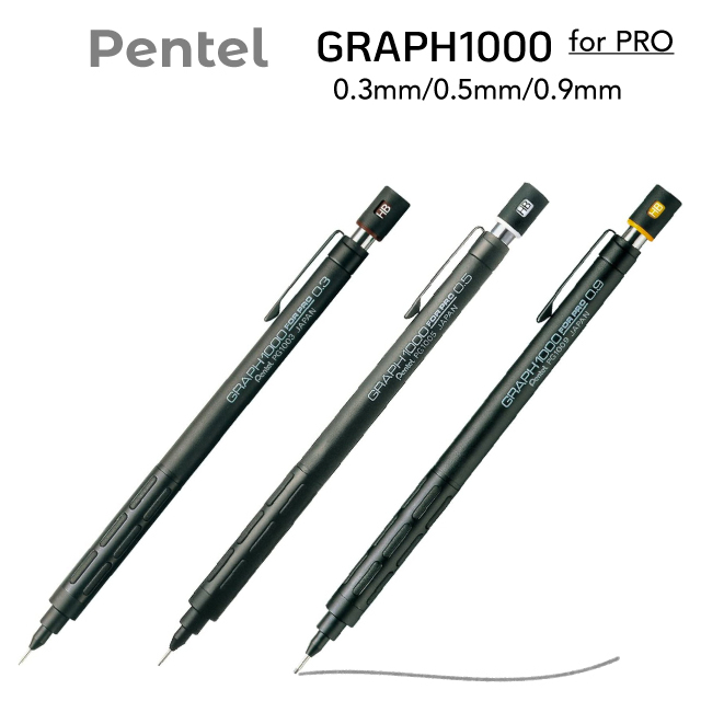 Pentel Graph 1000 for PRO Mechanical Pencil 0.3mm/0.5mm/0.9mm Drafting ...