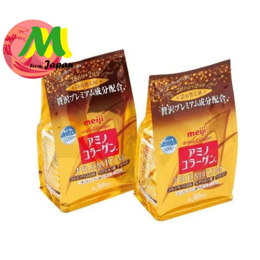 Meiji Amino Collagen Premium Refill Powder 196g [set of 2 (Direct from Japan) | Shopee Philippines
