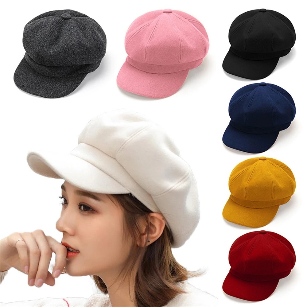RAINBOWCO Wool Beret Hat Newsboy Hat | Shopee Philippines
