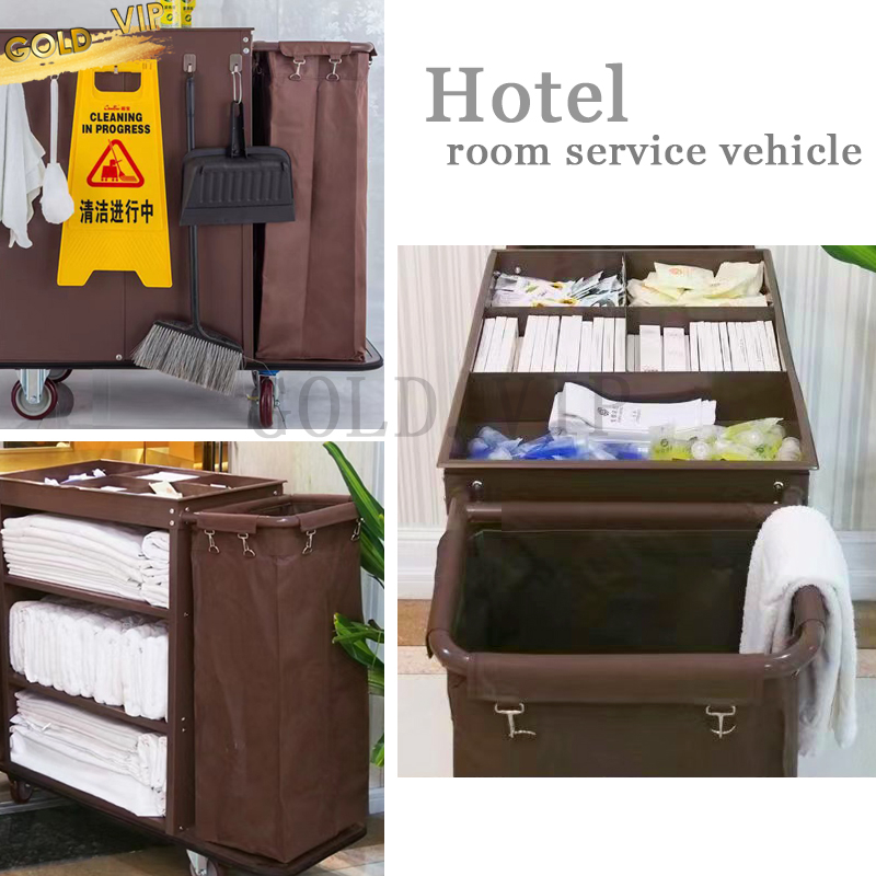 GOLD Hotel Room Service Work Vehicle Cleaning Storage Multifunctional ...