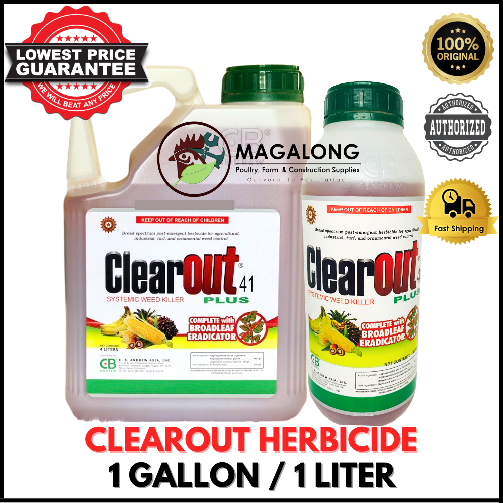CLEAROUT HERBICIDE CLEAR OUT - GLYPHOSATE - Like DEMOLITION X MOWER ...