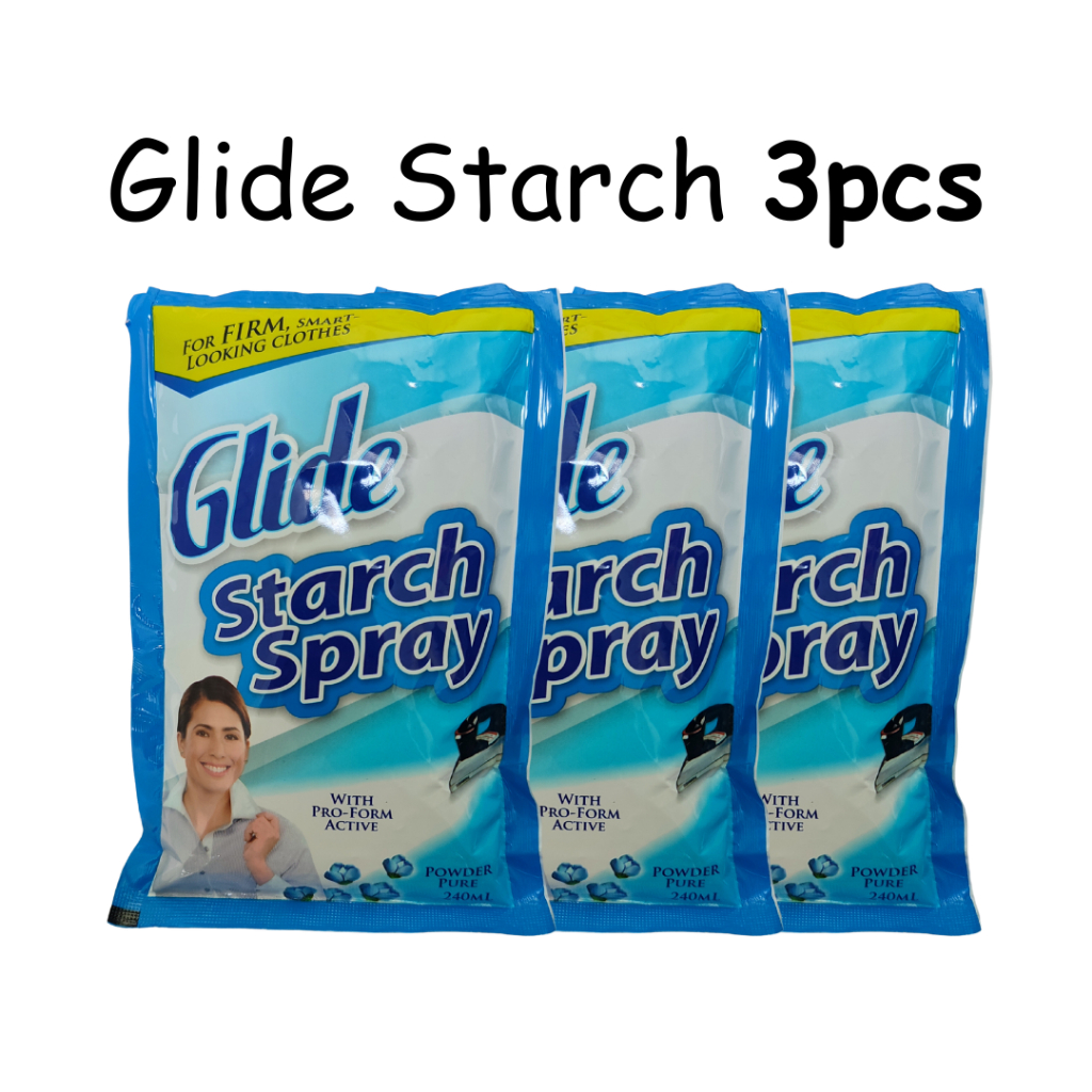 Glide Easy Iron 240ml Starch spray with pro -form active for firm ...
