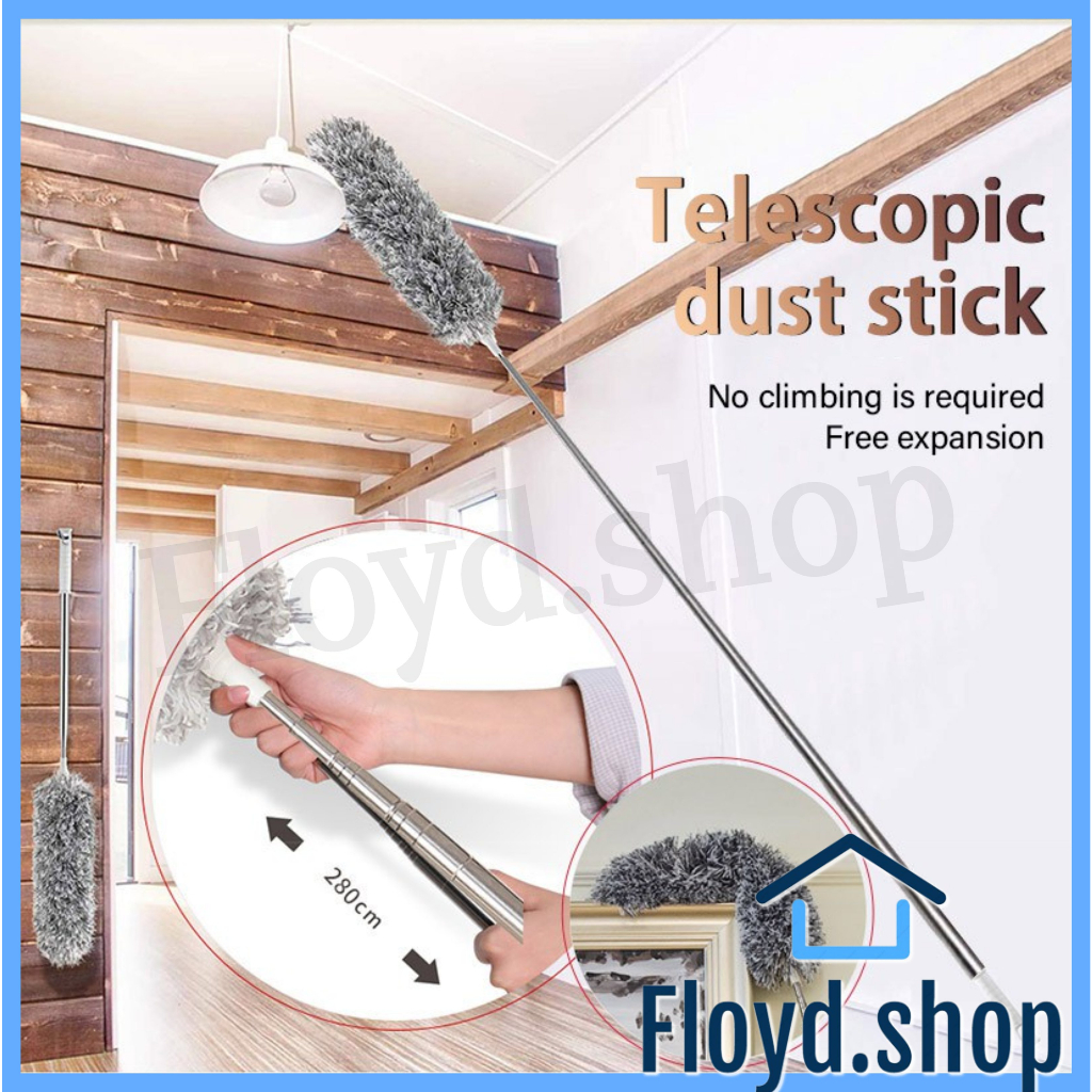 FLOYD.SHOP Extendable Feather Duster With Telescopic Pole Stainless ...