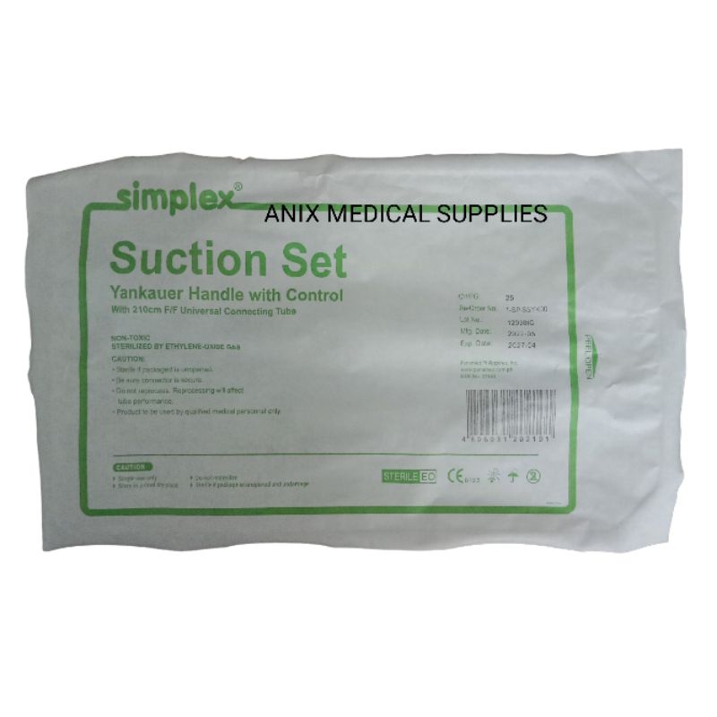 SIMPLEX Suction Set Yankauer Handle with Control | Shopee Philippines