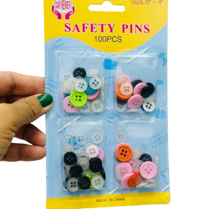 ( J) 100pcs different sizes and color for DIY Buttons Set For Sewing ...