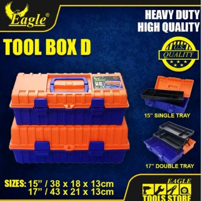 EAGLE PVC TOOL BOX PLASTIC TOOL BOX/TOOLBOX SINGLE TRAY / DOUBLE TRAY ...