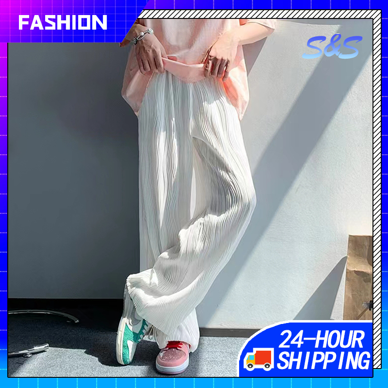 SS Slocks Pants Loose Straight Cut Pants Baggy Casual Pants For Men ...