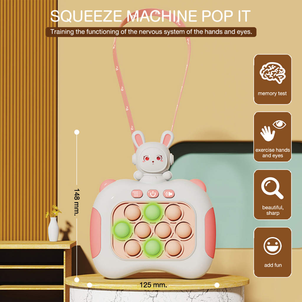 Quick Push Game Console Pop It Game Machine Bubble Electronic Speed ...