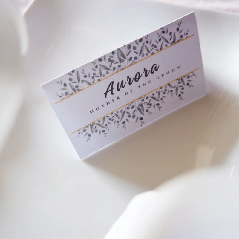 Guest Place Card - Table Guest Name / Number for Weddings, Birthdays ...