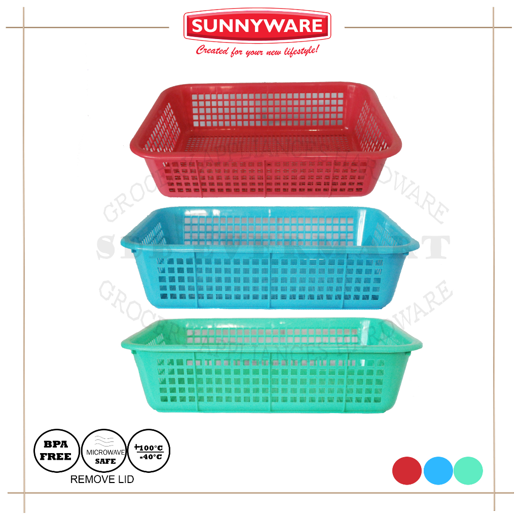 Sunnyware-Mesh Tray Serving Tray-Medium-[9538]-Pink Blue Green-1pc ...