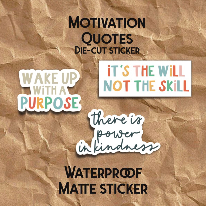 Motivation Quotes Waterproof Sticker | Shopee Philippines